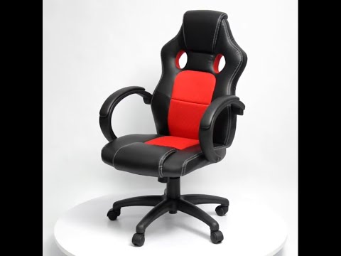 Geniqua Red Office Gaming Chair Ergonomic Executive Computer Chair Swivel