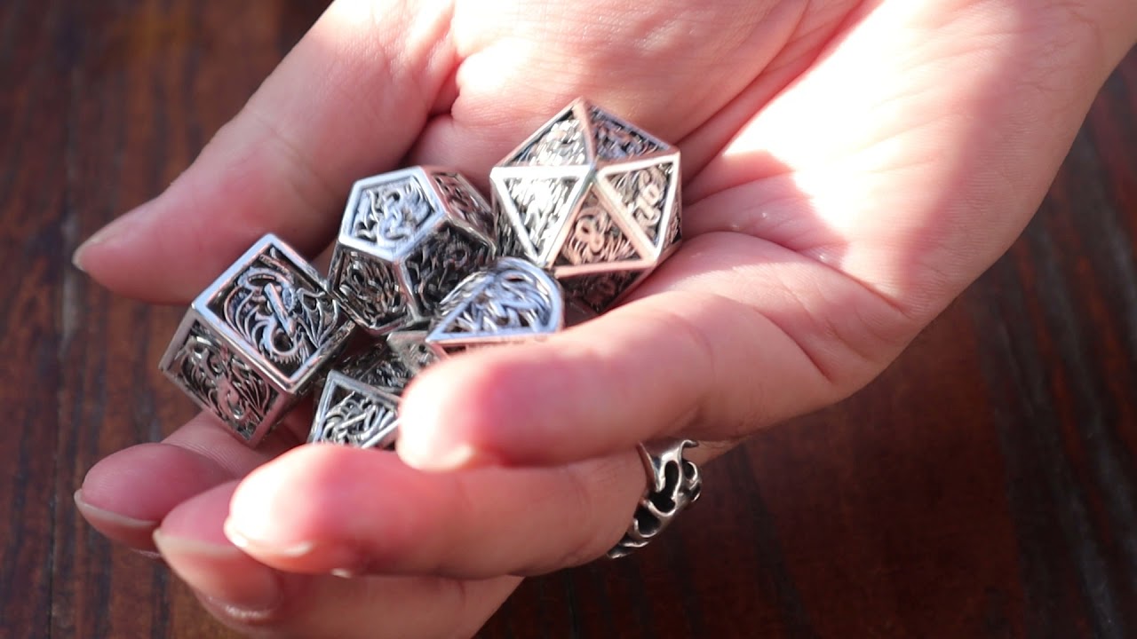 Hollow Metal Dice Set (Dragon Collection)
