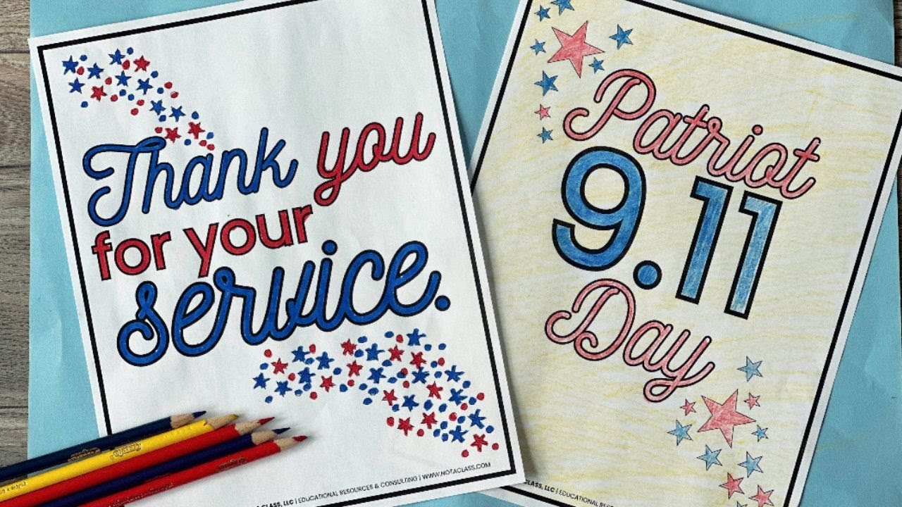 September 11th Coloring Pages, Patriot Day, 9/11 Remembrance Day Activities
