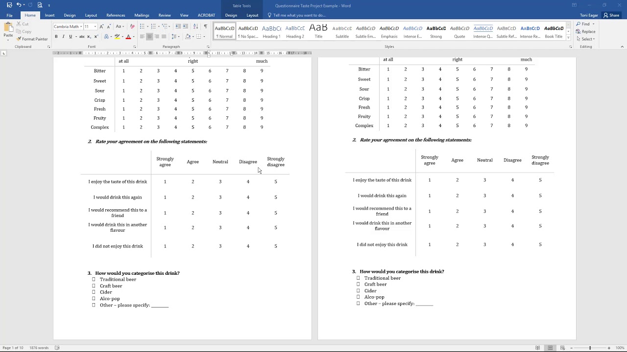 Questionnaire coding basics