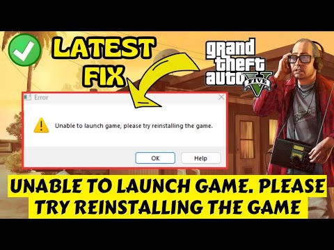 GTA V unable to launch game please try reinstalling the game Fix 100% working 2025