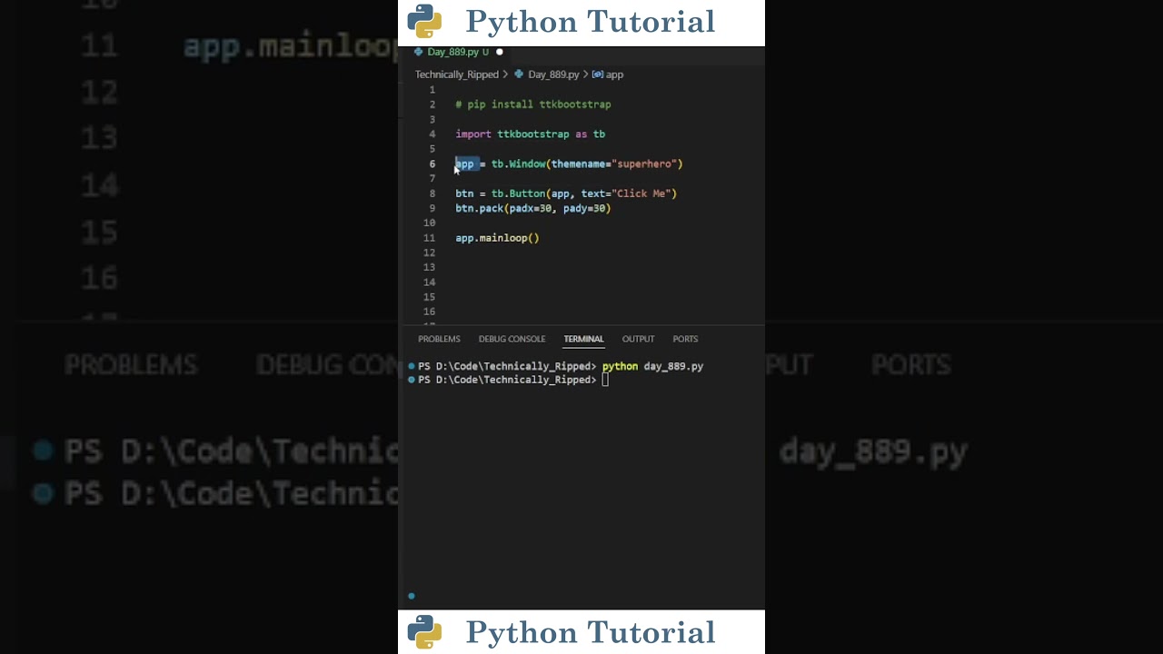 Upgrade Your Tkinter App With ttkbootstrap | Python Tutorial