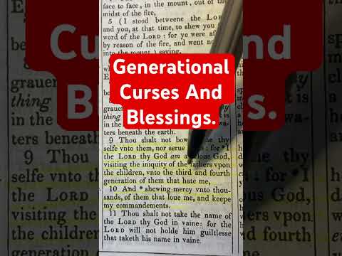Do You Believe In Generational Curses And Blessings? 🤔 Deuteronomy 5:9-10 #God Of #Israel #Bible