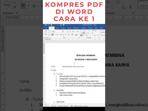 Cara KOMPRES FILE PDF DENGAN MS WORD BAGIAN KE 1