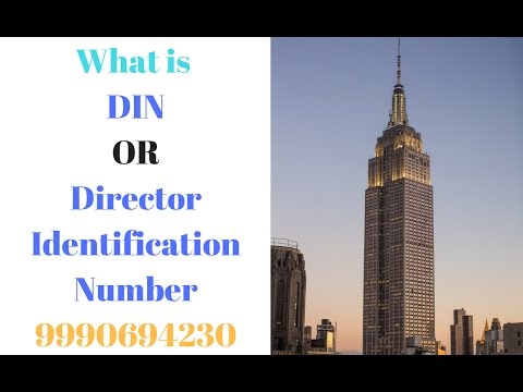 What is DIN or Director identification number in India
