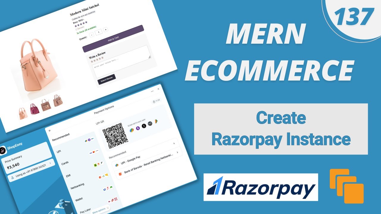 MERN Stack E-Commerce in Hindi: #137 - Create Razorpay Instance for Payment Integration