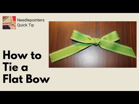 How to make a Flat Bow (tutorial) | Needlepointers.com