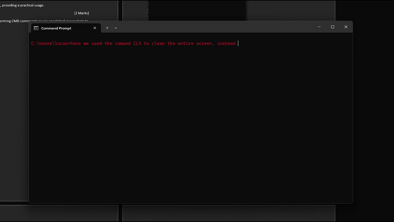 CLS, batch script example