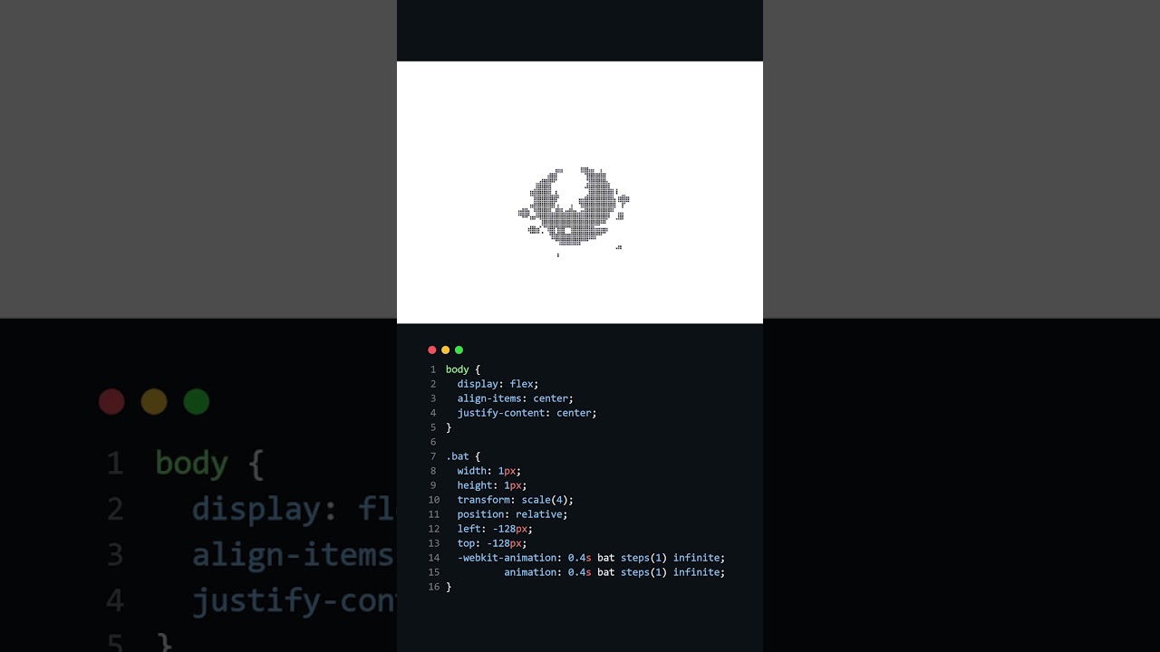 COOL Pixelated Bat Animation Using CSS!