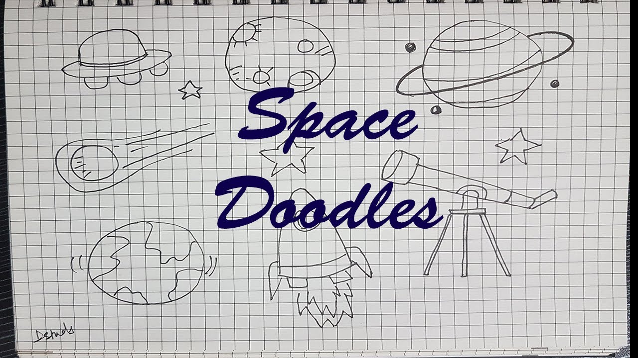 Set of Space Doodles || Dstuds Arts