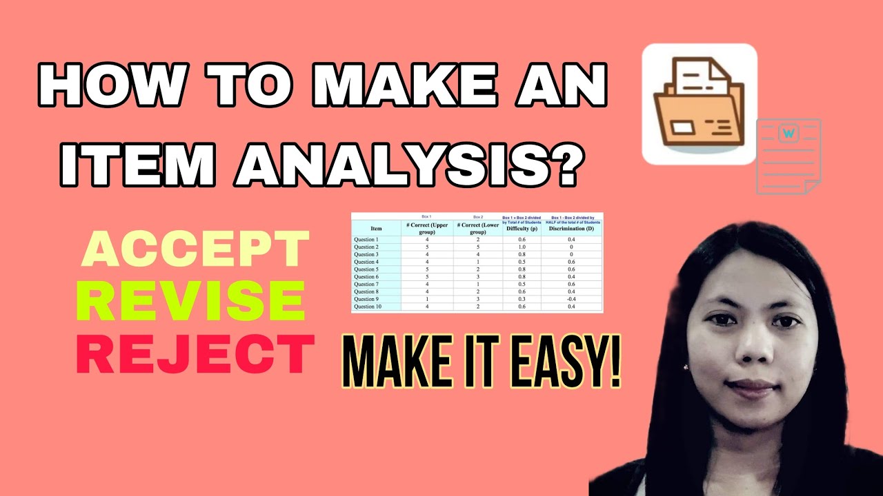 How to make an item analysis? | EXPLAINED | EASY