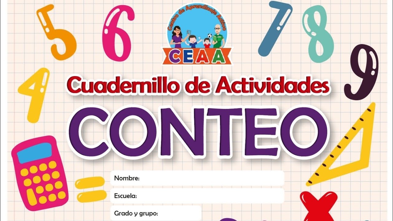 CEAA Descarga CUADERNILLO sobre CONTEO actividades matemáticas listas para imprimir gratis