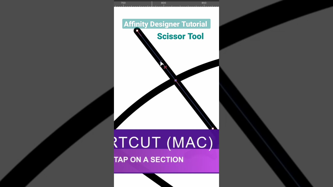 Affinity Designer Tutorial - Scissor Tool. #affinitydesigner #affinitydesignertutorial