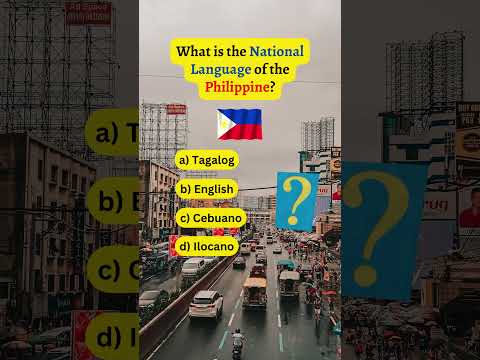 What is the National Language of the Philippines? Philippines Local Language | #quiz ##shorts