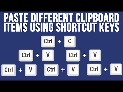 Setup Shortcut Keys to Paste Selected Clipboard Items as Needed
