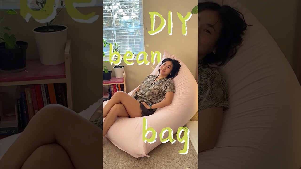 Why Didn’t I Try This Sooner! Easiest DIY Bean Bag Ever #beanbag #diytutorial #homediy #diyfurniture