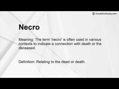 Necro Meaning