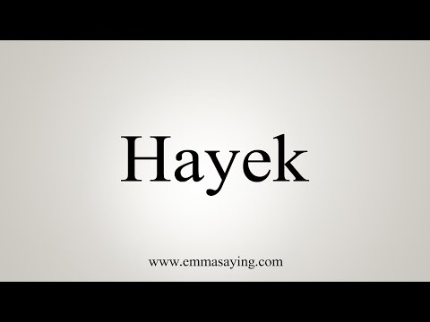 How To Say Hayek