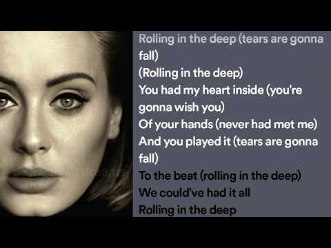 rolling in the deep-ADELE, rolling in the deep~~[lyrics] #youtube #video #spotify #lyrics #songs