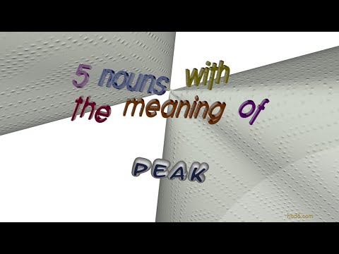 peak - 5 nouns synonym of peak (sentence examples)