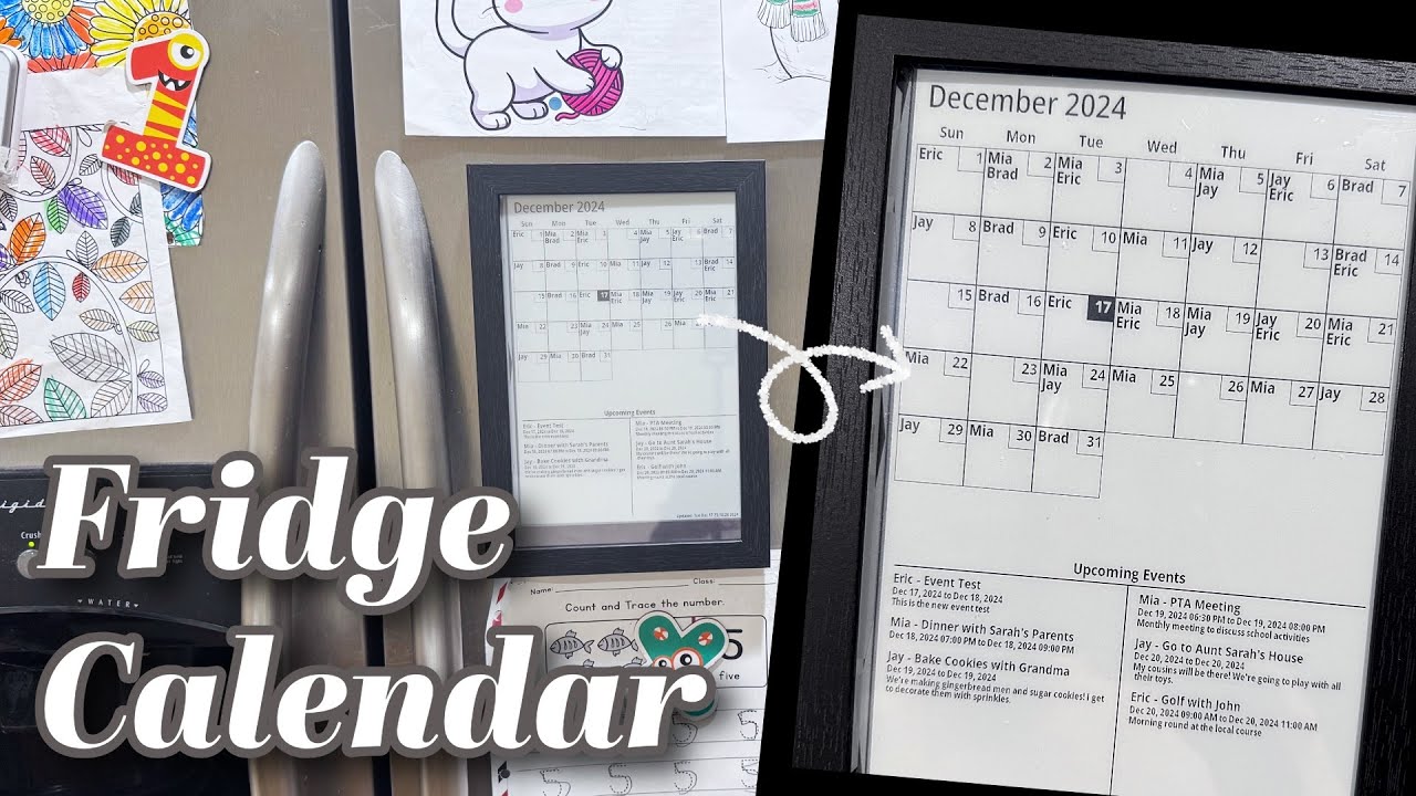 Smart Fridge Calendar with ESP32-S3 & E-Paper | Google Calendar for Your Family! #SmartHome #IoT