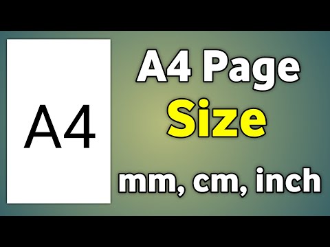 A4 Page Size | A4 Sheet Size | A4 Size In Cm | A4 Paper Size In Mm | A4 Page Size In Word