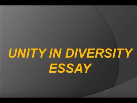 Short Essay on Unity In Diversity For School Children - High School