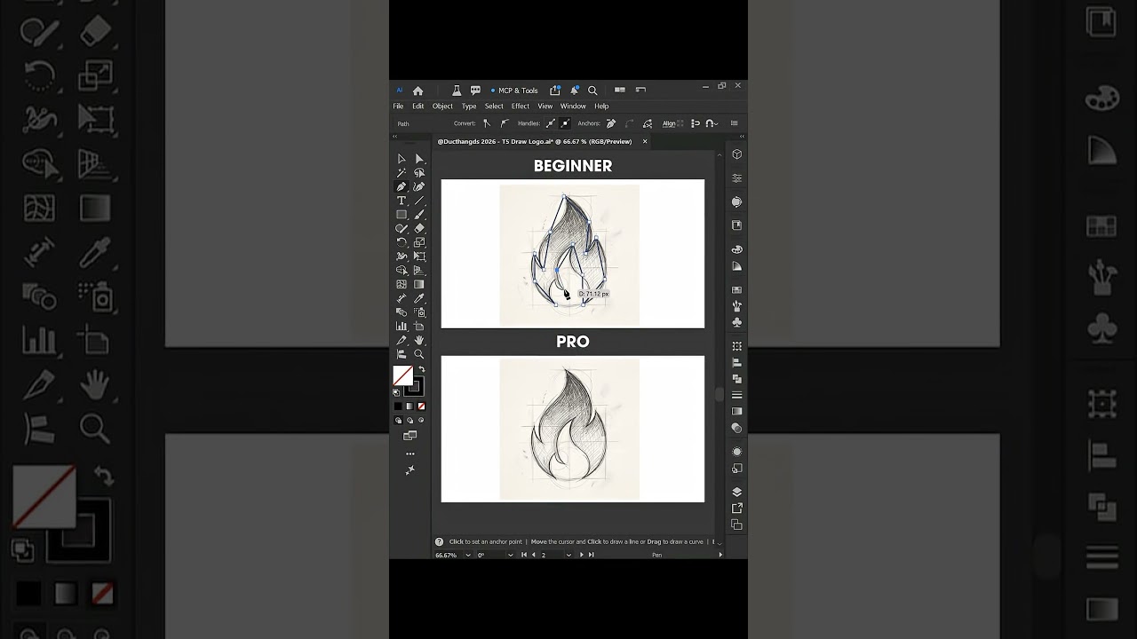 Adobe Illustrator 2026 Pen Tool Tutorial – Beginner vs PRO Designer Techniques
