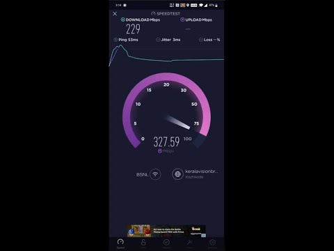 BSNL FTTH 1500GB CS55 200Mbps Speed Test