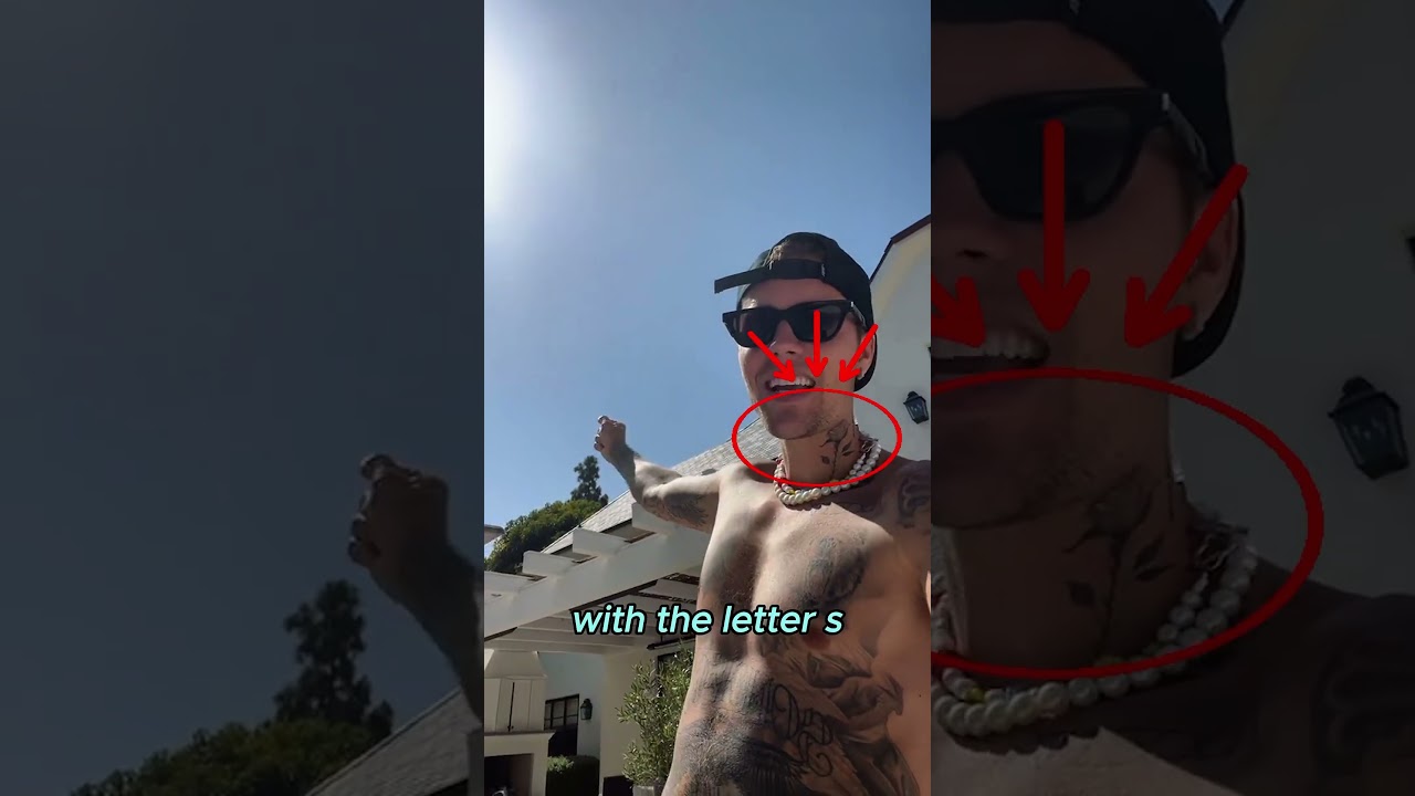 Have you noticed the mysterious English letter on Justin's neck? Hailey turns into a crazy woman