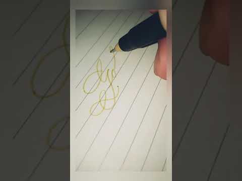 Names of Color Golden in Beautiful Neat Cursive writing with Flourishing #shorts
