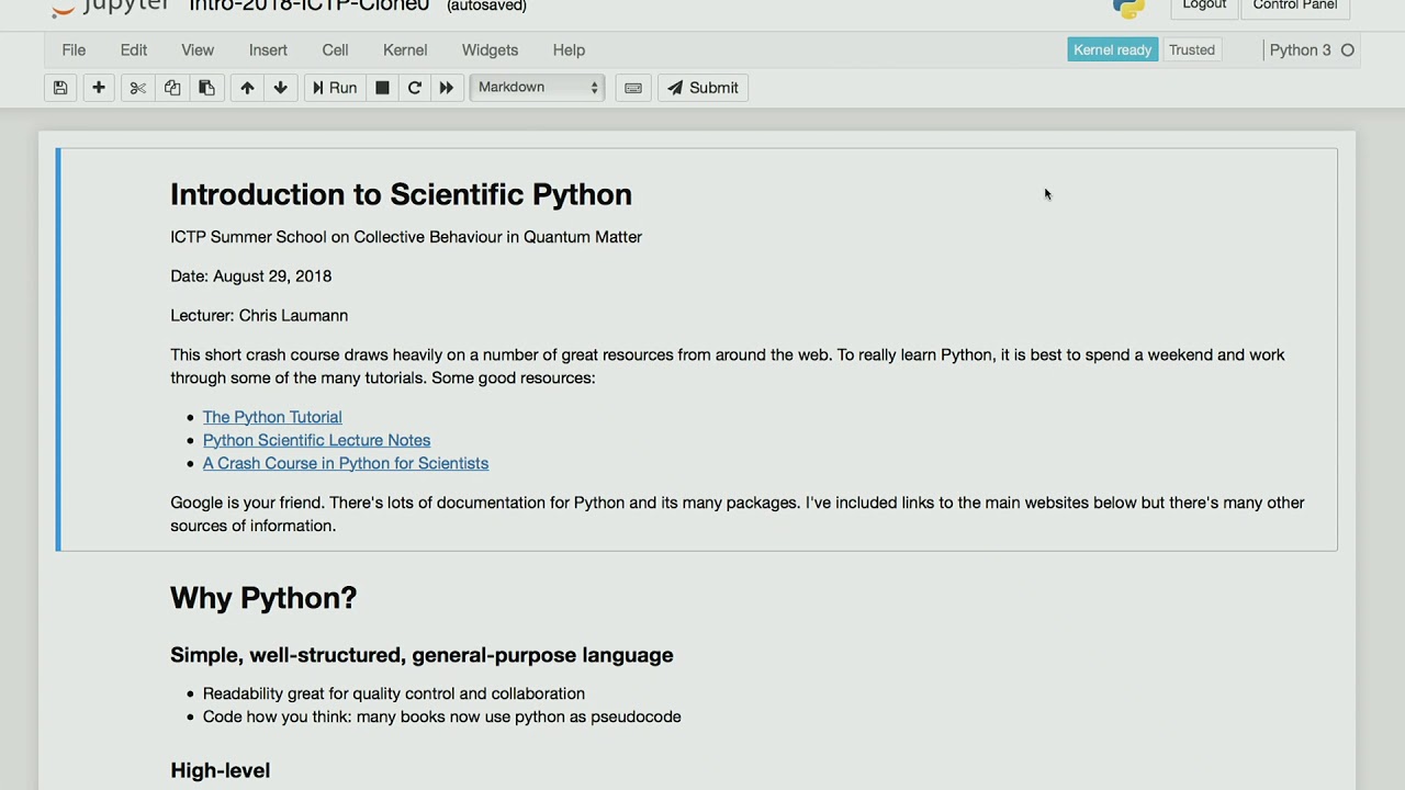 Python-based scientific computing I