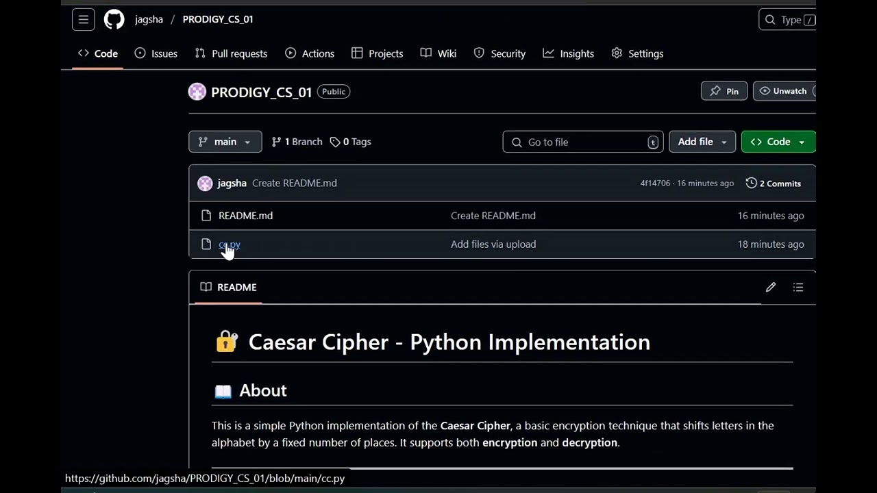 Caesar Cipher python program #python #hacker  #ethicalhacking