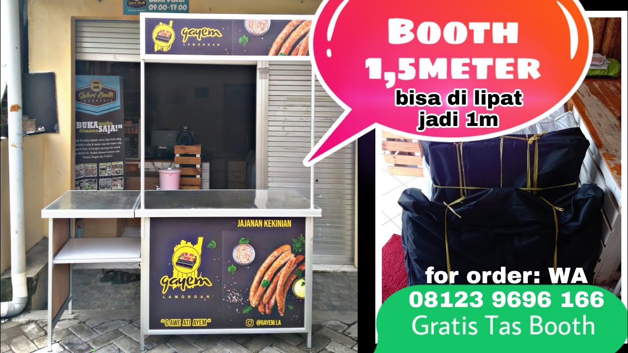 Booth Portable Panjang 1,5m bisa di lipat jadi 1m. HARGA 1jt an. [WA: 081239696166]