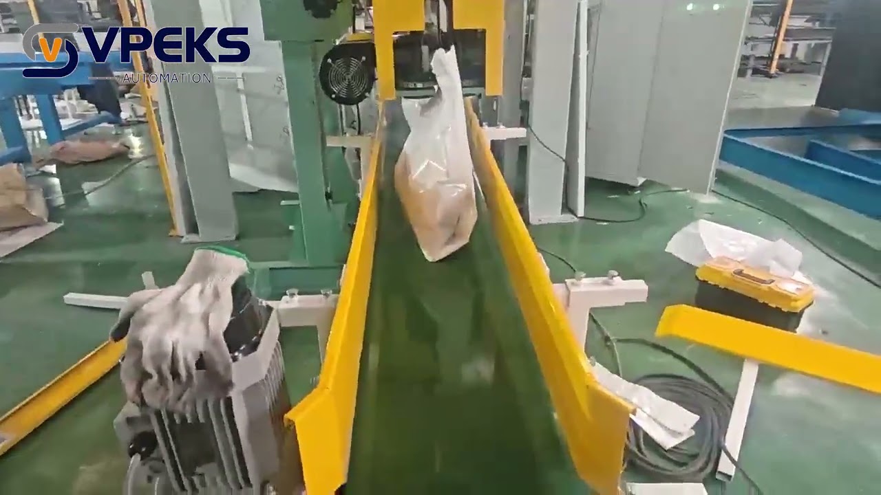 USA M-side bag Fully automatic bagging line with heat sealing machine(1)