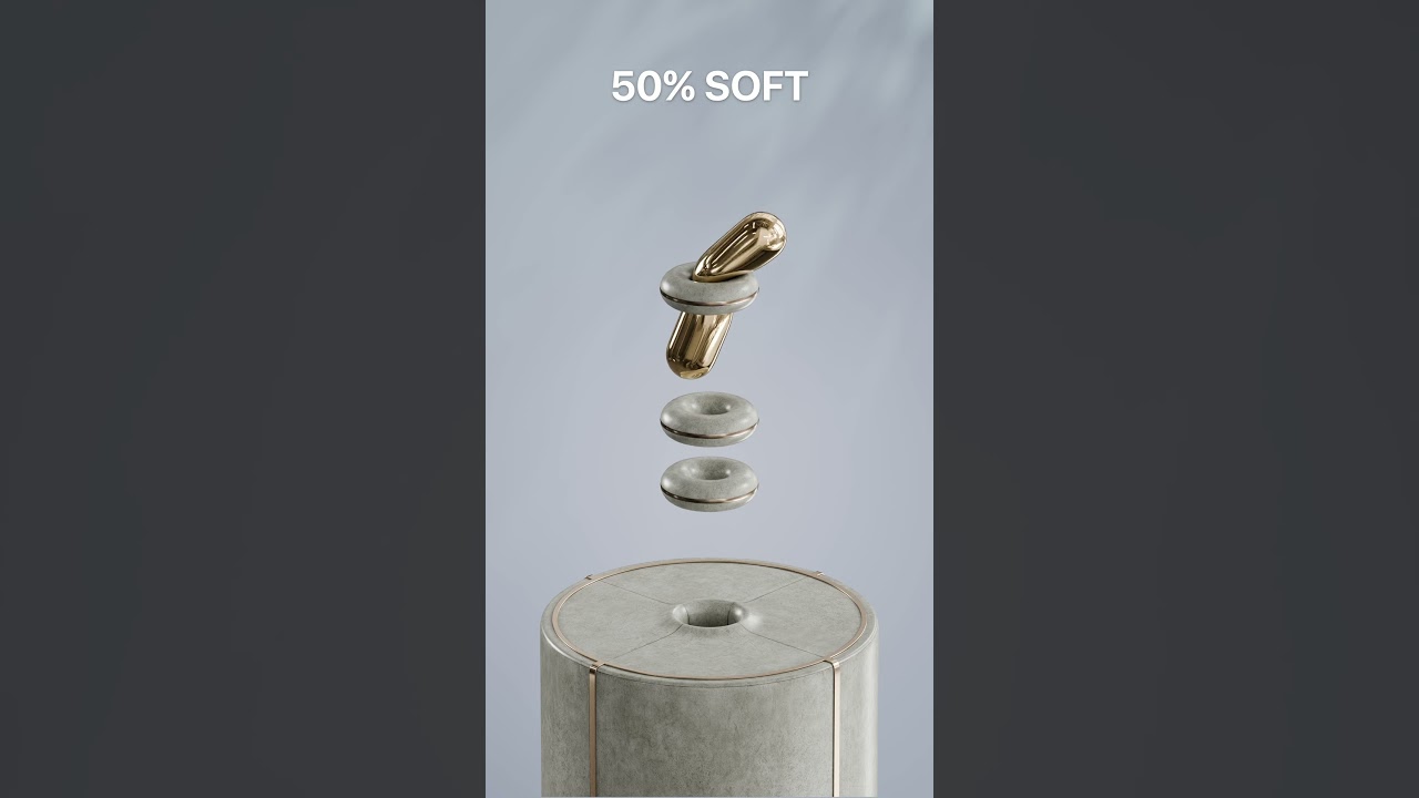 0% vs 100% Cylinder 3D Soft Body Simulation