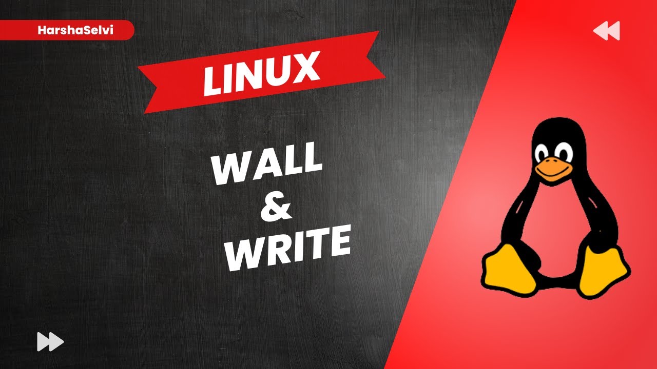 Linux Wall & Write | Tamil | HarshaSelvi