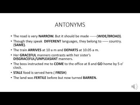 SYNONYMS AND ANTONYMS SS 2