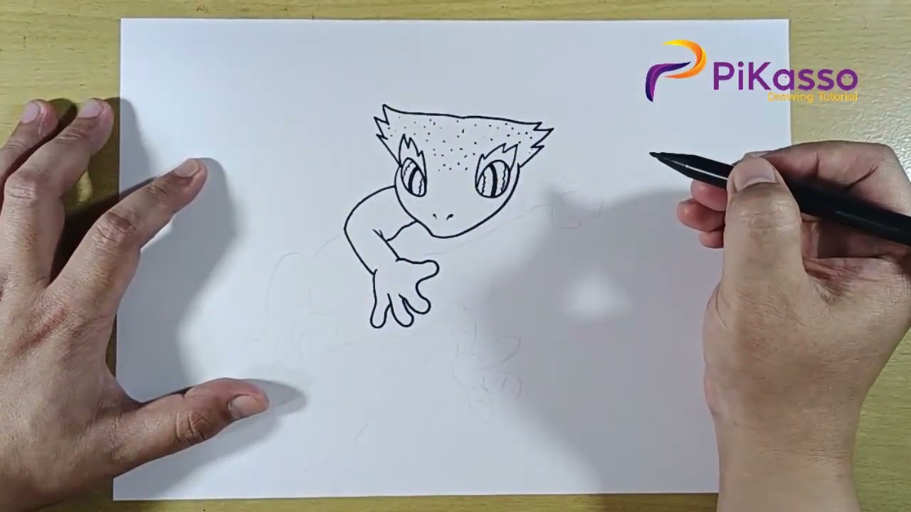How to Draw a Crested Gecko