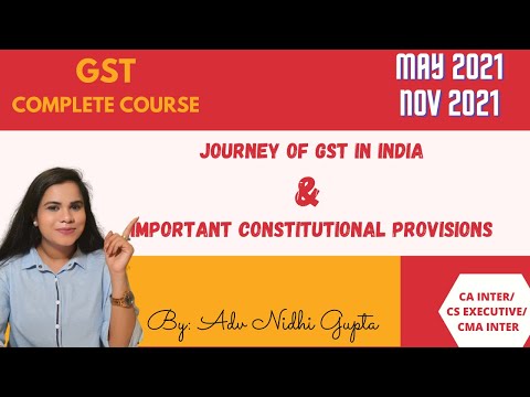 #Lecture 7 | What are Important Constitutional Provisions of GST | Working of GST Council explained
