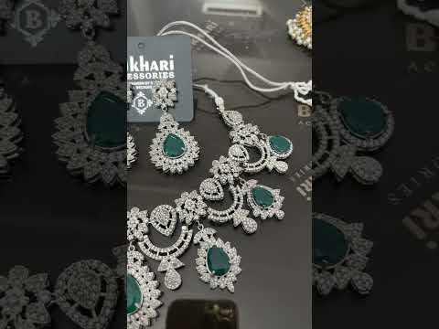ZIRCON & EMERALD STORY | STATEMENT SET | BUKHARI ACCESSORIES