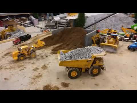#1 CABIN FEVER 2020 | Dragline Crane loads gravel to Mega Rc Truck CAT 797