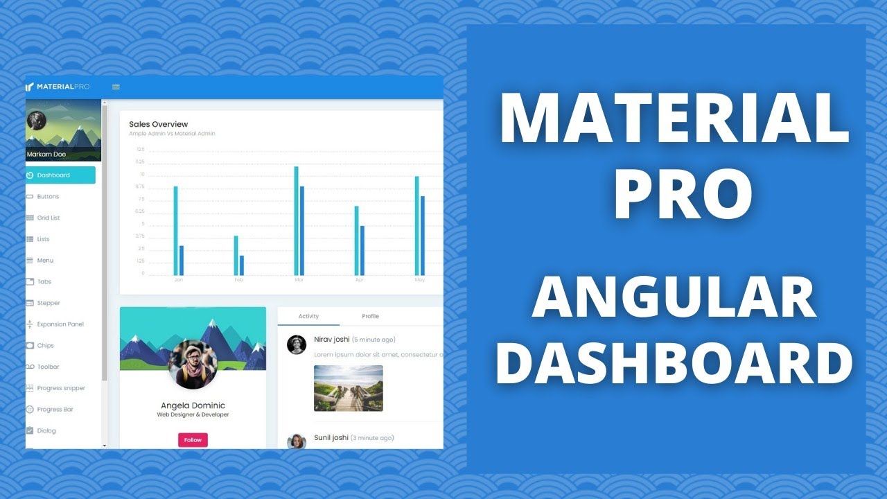 Material Pro Angular Lite | Admin Dashboard Template | Angular 11