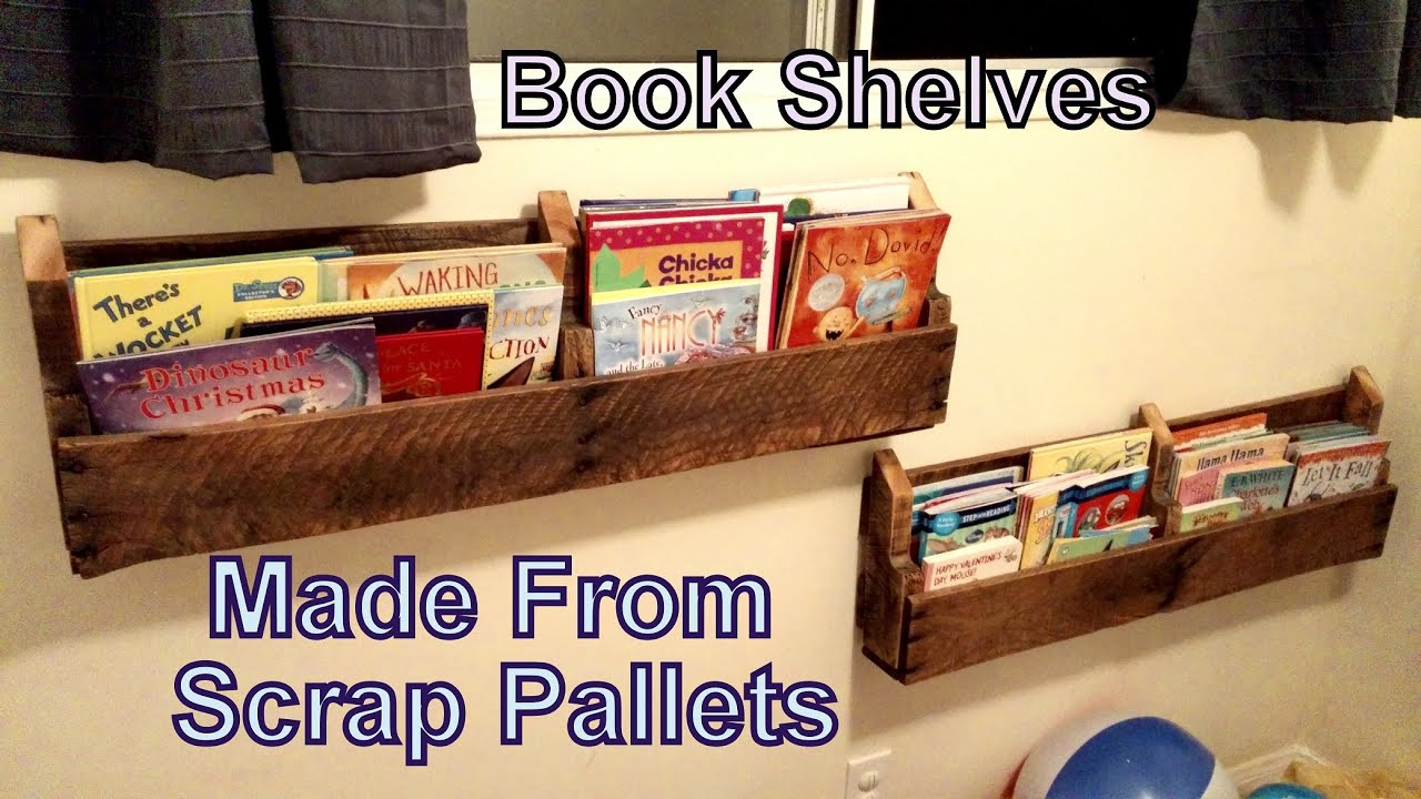 DYI Pallet Book Shelf's From Old Pallets - Reclaimed Wood - Use Your Resources.