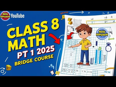 Class 8 Maths PT-1 Question Paper 2025 | Based on Bridge Course | #cbse #kv #helloadhyapak #pt1