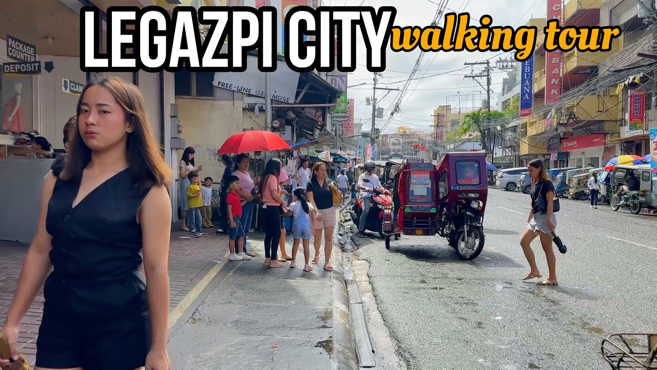 LEGAZPI CITY,PHILIPPINES-Streets and market scenes in the capital of Albay province [4k]
