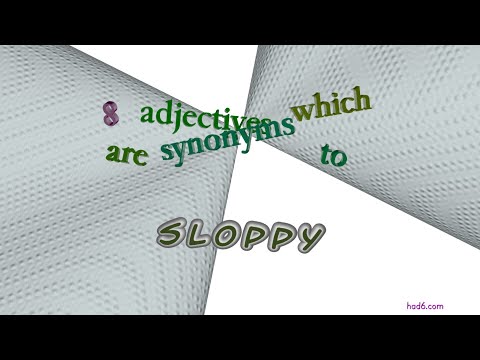 sloppy - 9 adjectives which mean sloppy (sentence examples)