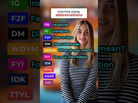Internet slang abbreviations #howtolearnwordmeaning #englishgrammar #wordforbeginners