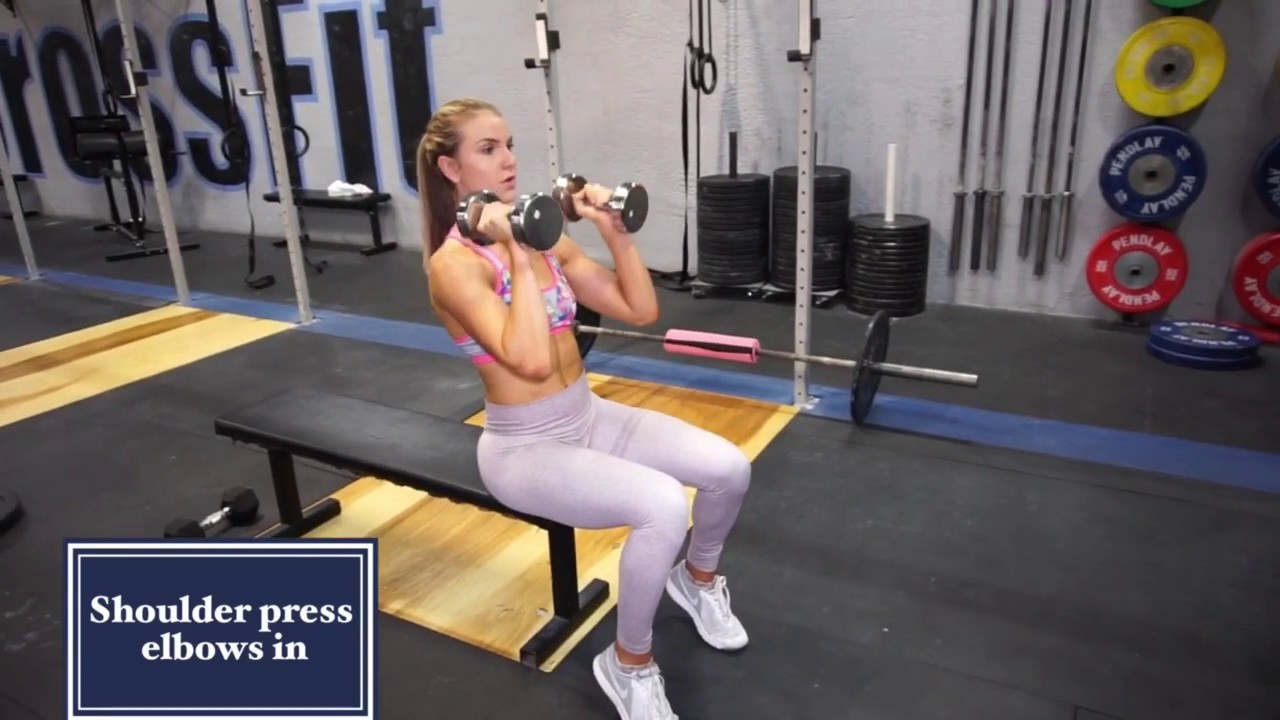 Dumbbell shoulder press - Elbows In