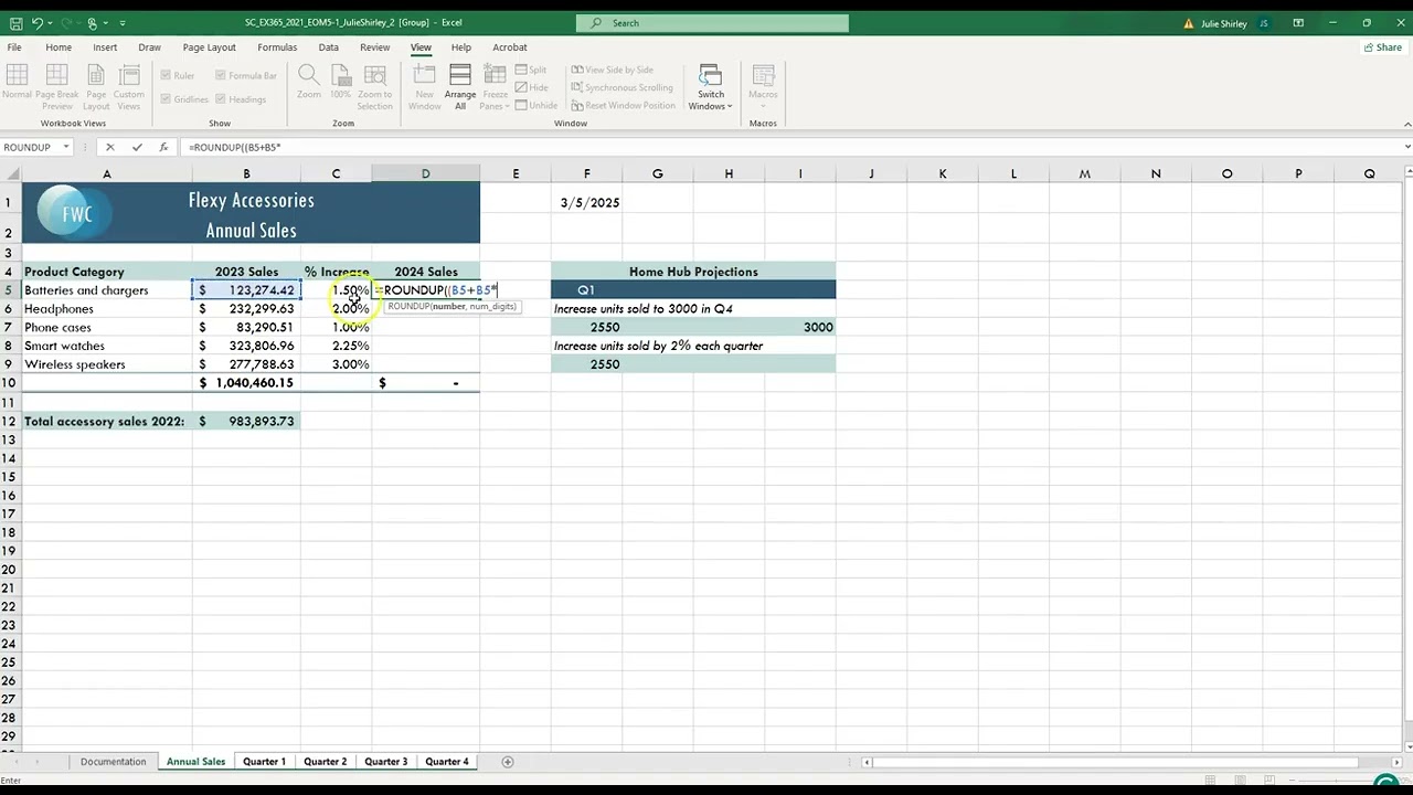 Excel Module 05 Project 1 Flexy Wireless Working with Multiple Worksheets and Workbooks